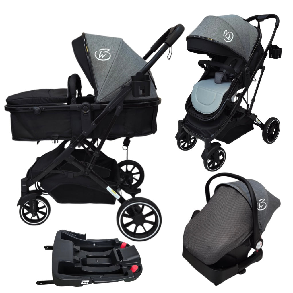 Gold Series 3-in-1 Travel System - Bassinet + Stroller + Capsule with ...