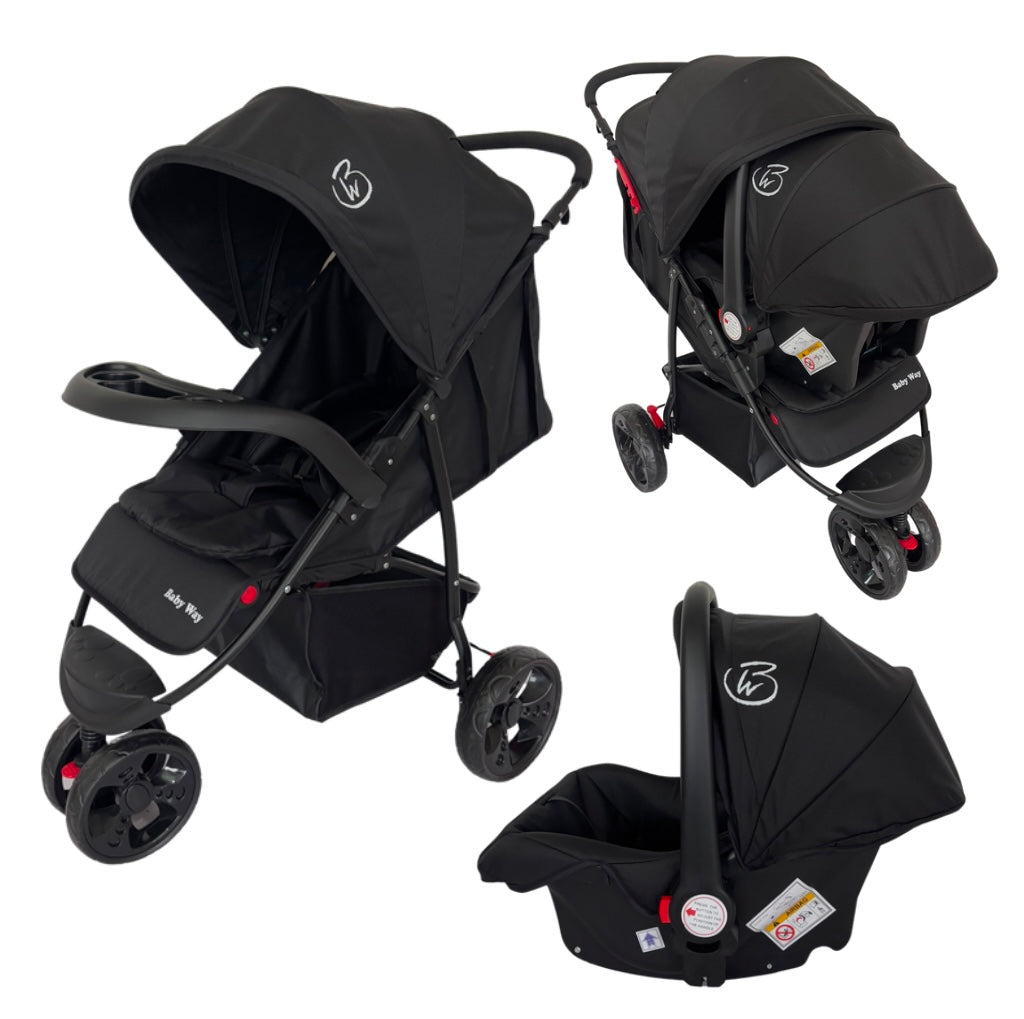 Explorer 3-Wheel Stroller & Capsule Travel System with Tray - Baby Way NZ