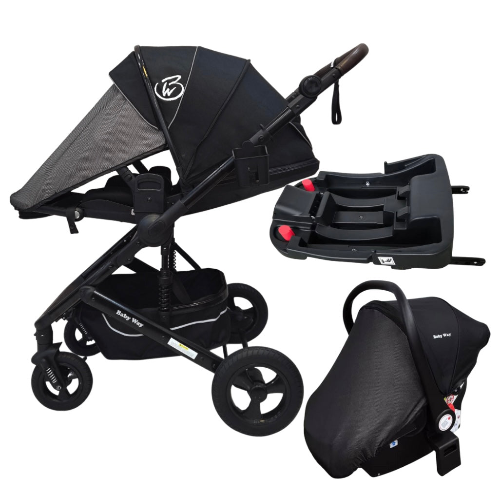 Versa 3-in-1 Travel System – Open Bassinet Stroller + Capsule Car Seat ...